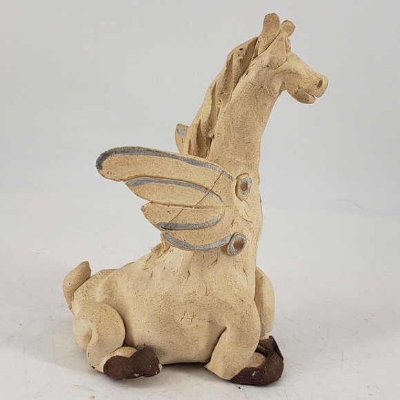 Artisan | Accents | Signed Douglas Pottery Cute Winged Dragon Figurine ...